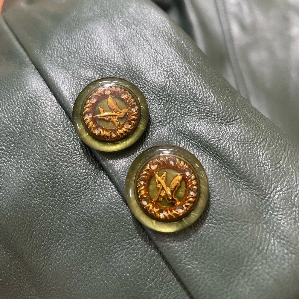Vintage | Jackets & Coats | Green Italian Leather Jacket | Poshmark